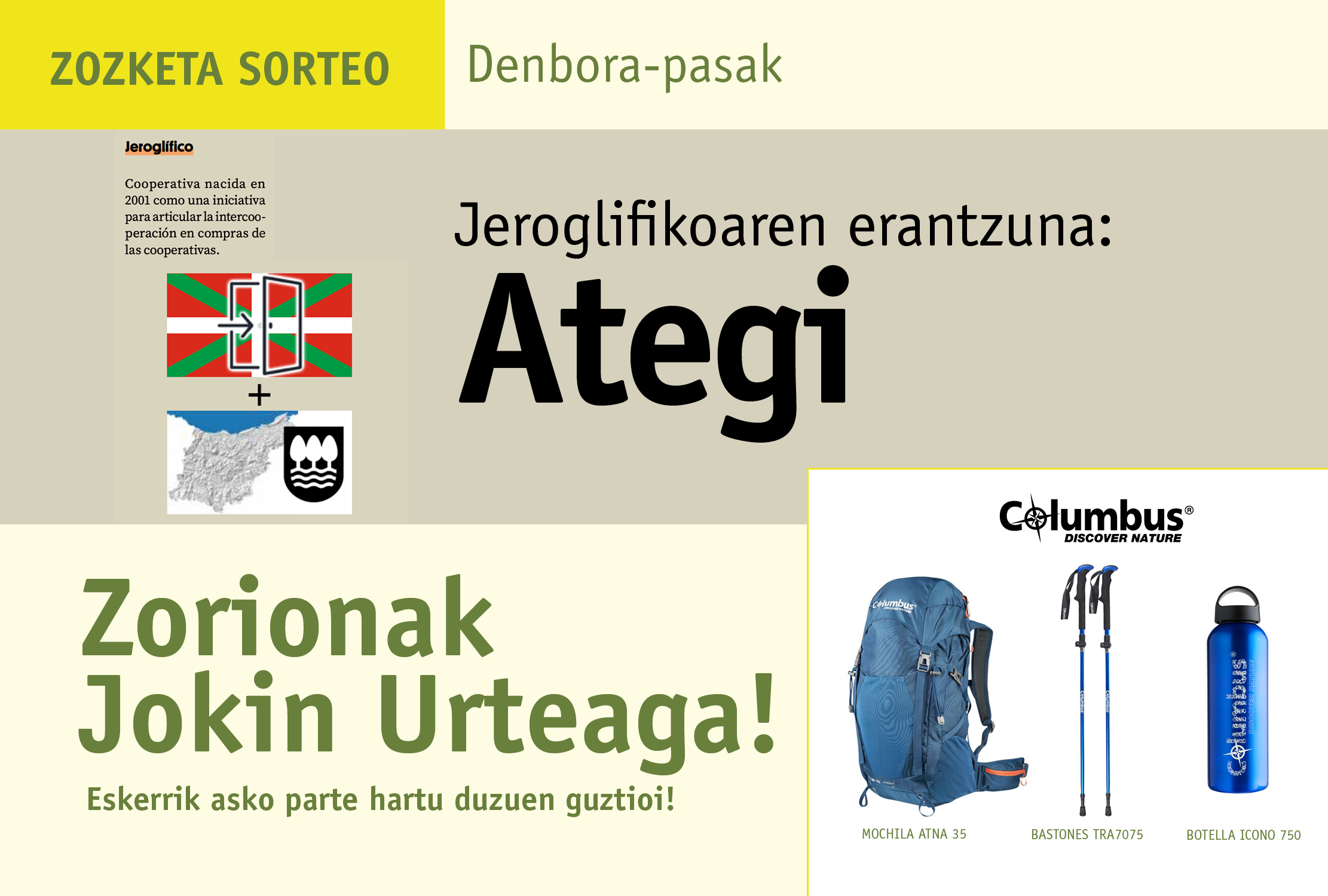 Ganador del sorteo del pack de productos Columbus: Jokin Urteaga — TU ...